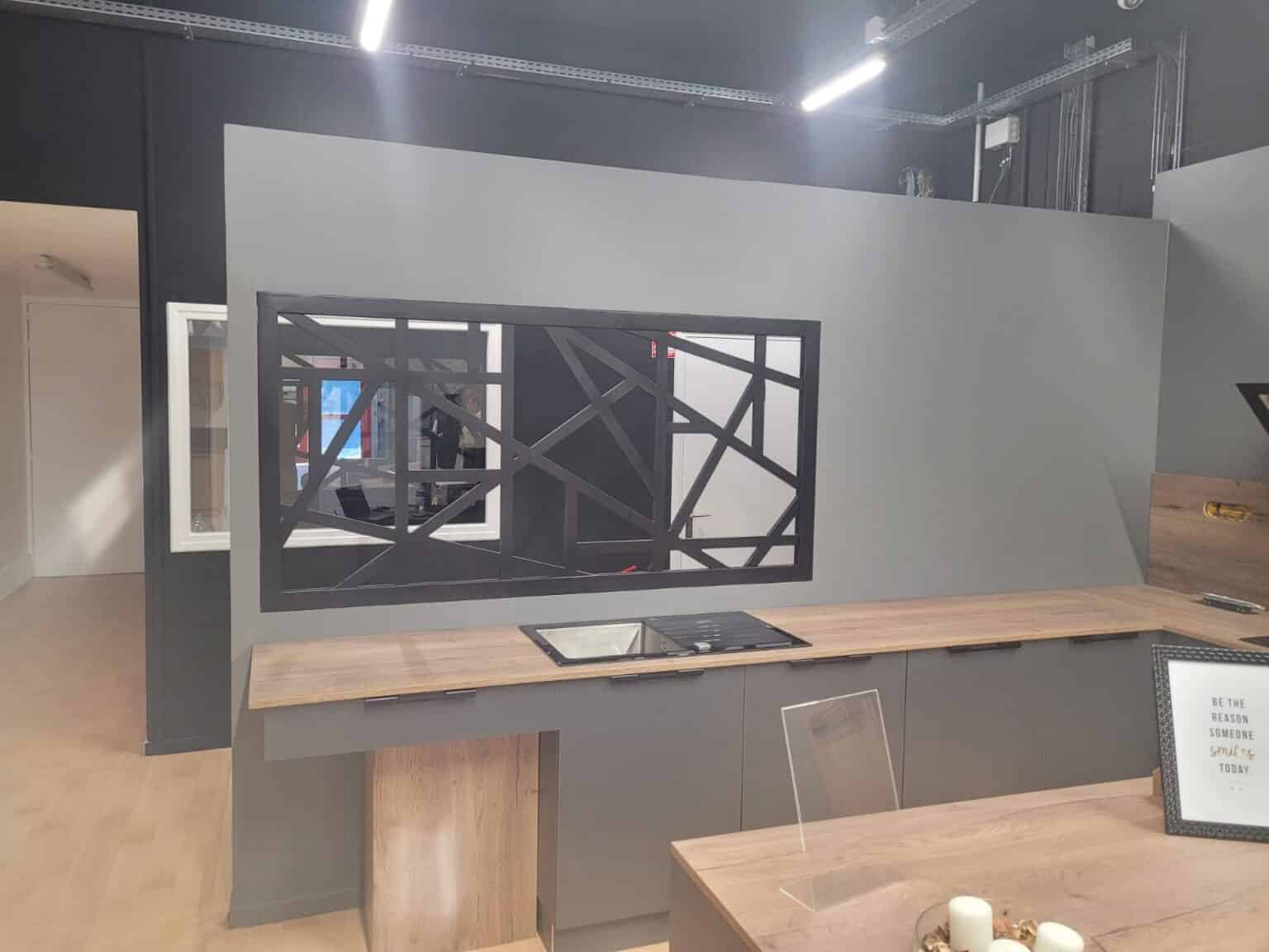 Claustra bois très moderne sur-mesure