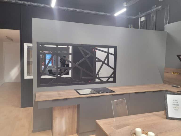Claustra bois très moderne sur-mesure